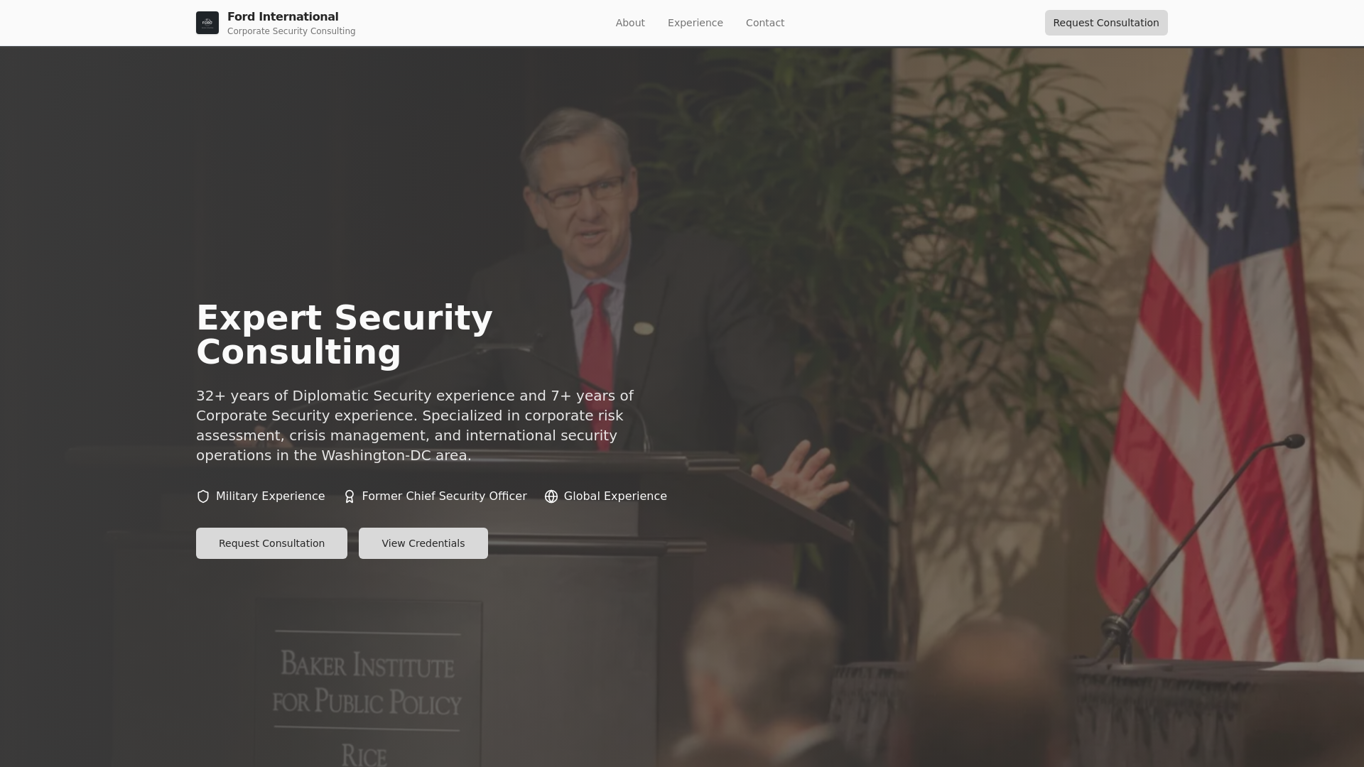 Ford International - Corporate Security Consulting