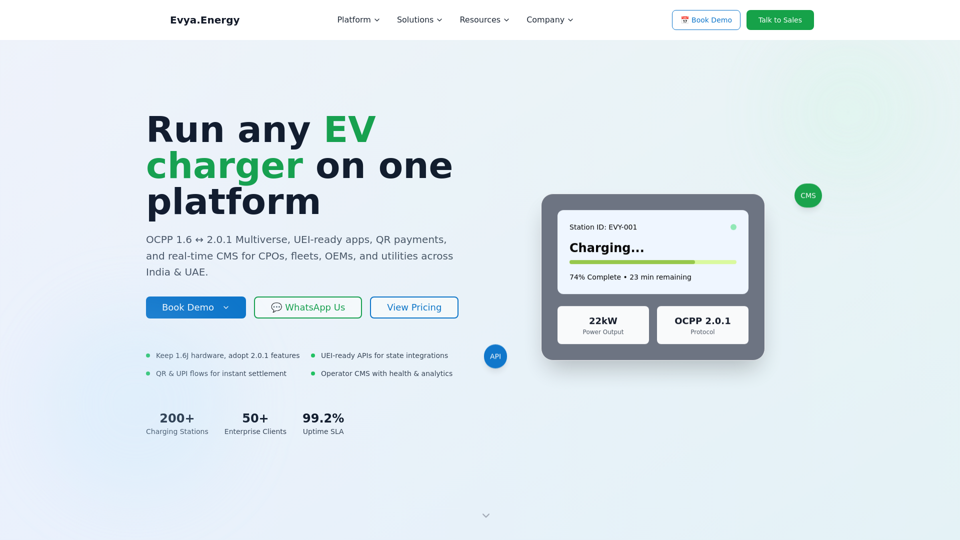 Evya – Smart EV Charging Software Platform | OCPP & CMS
