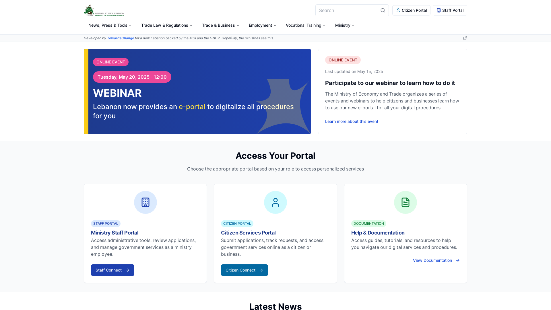 Lebanon Connect Portal