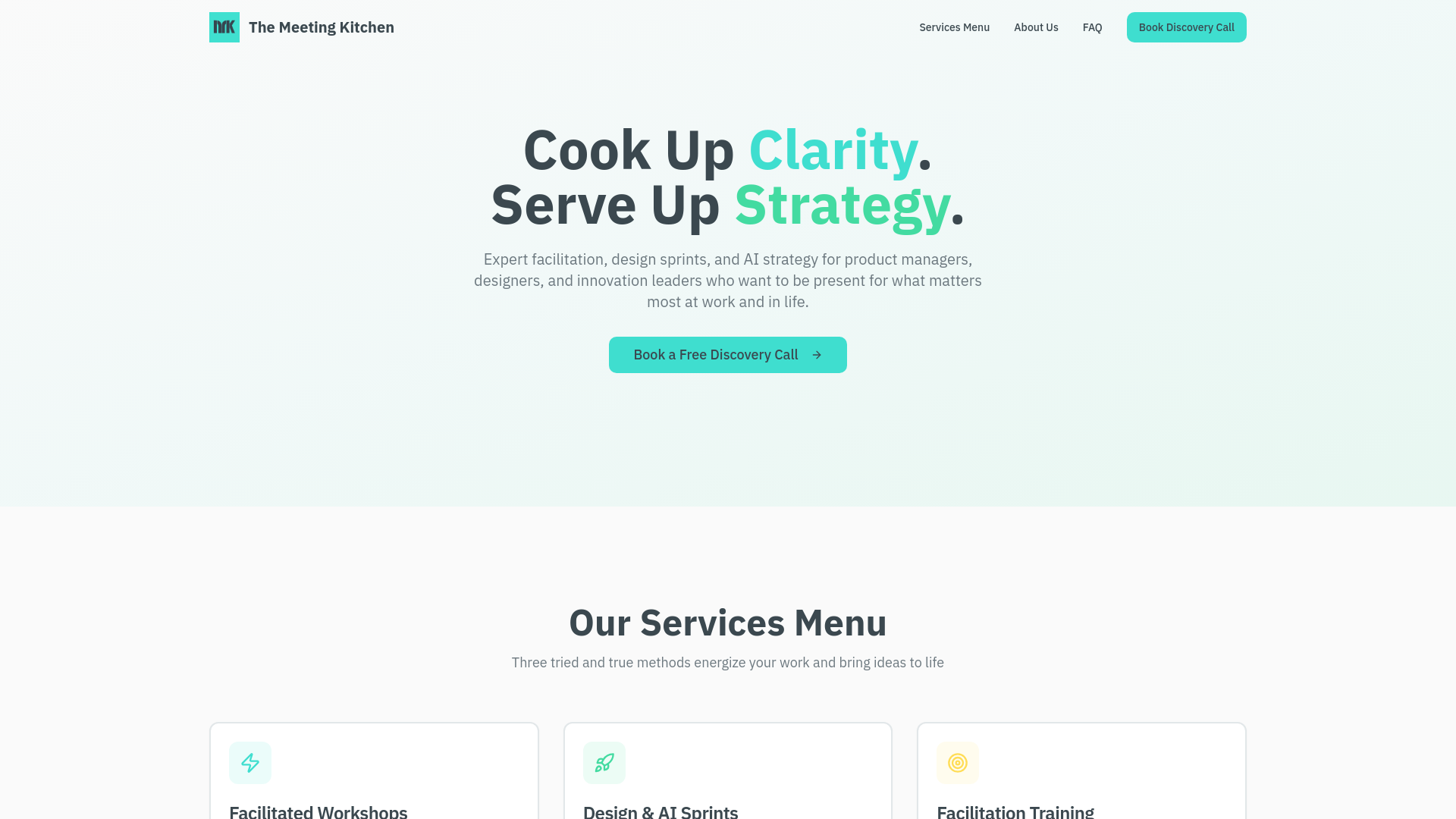 The Meeting Kitchen | Facilitation, Design Sprints & AI Coaching