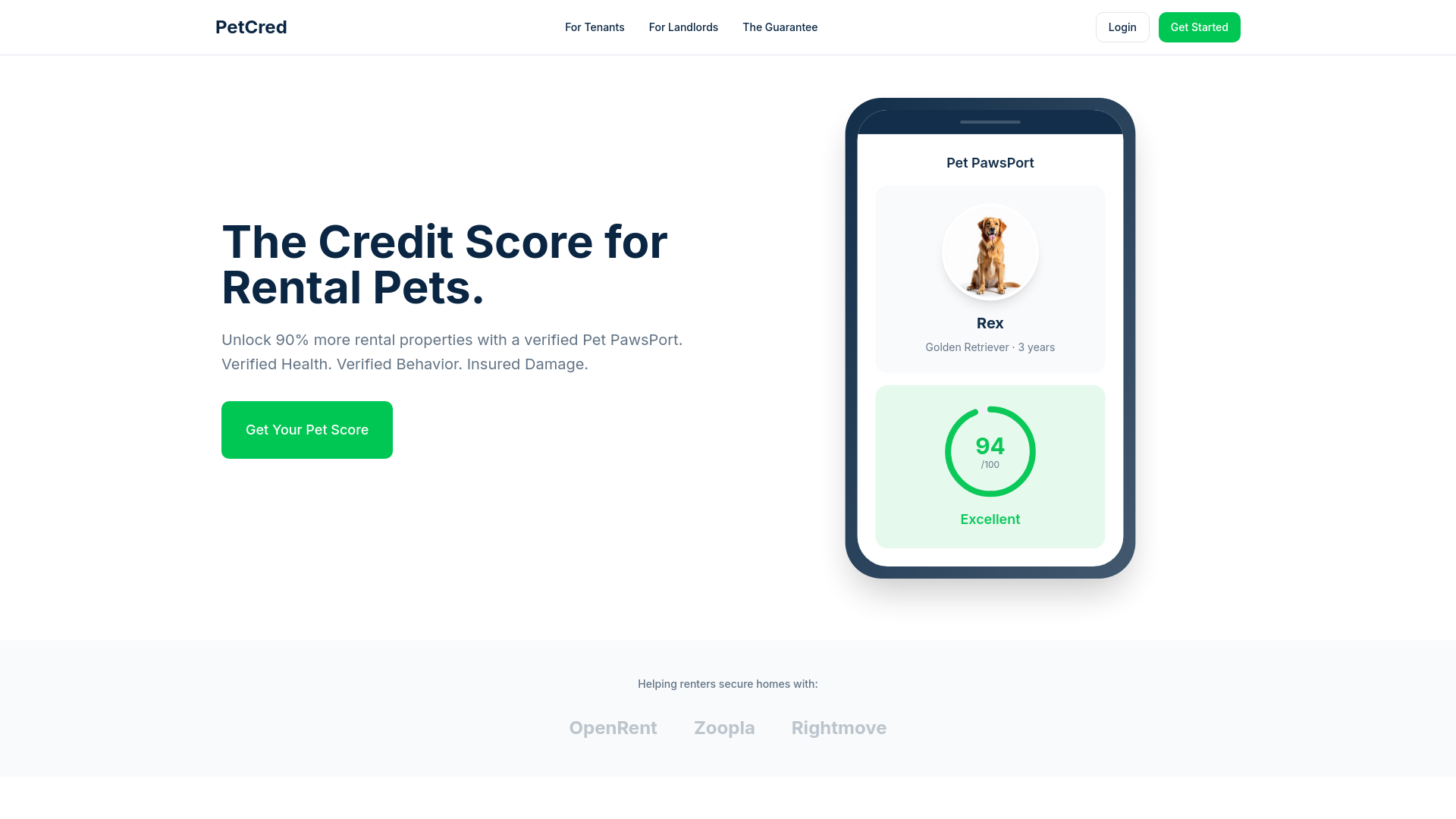 PetCred - The Credit Score for Rental Pets