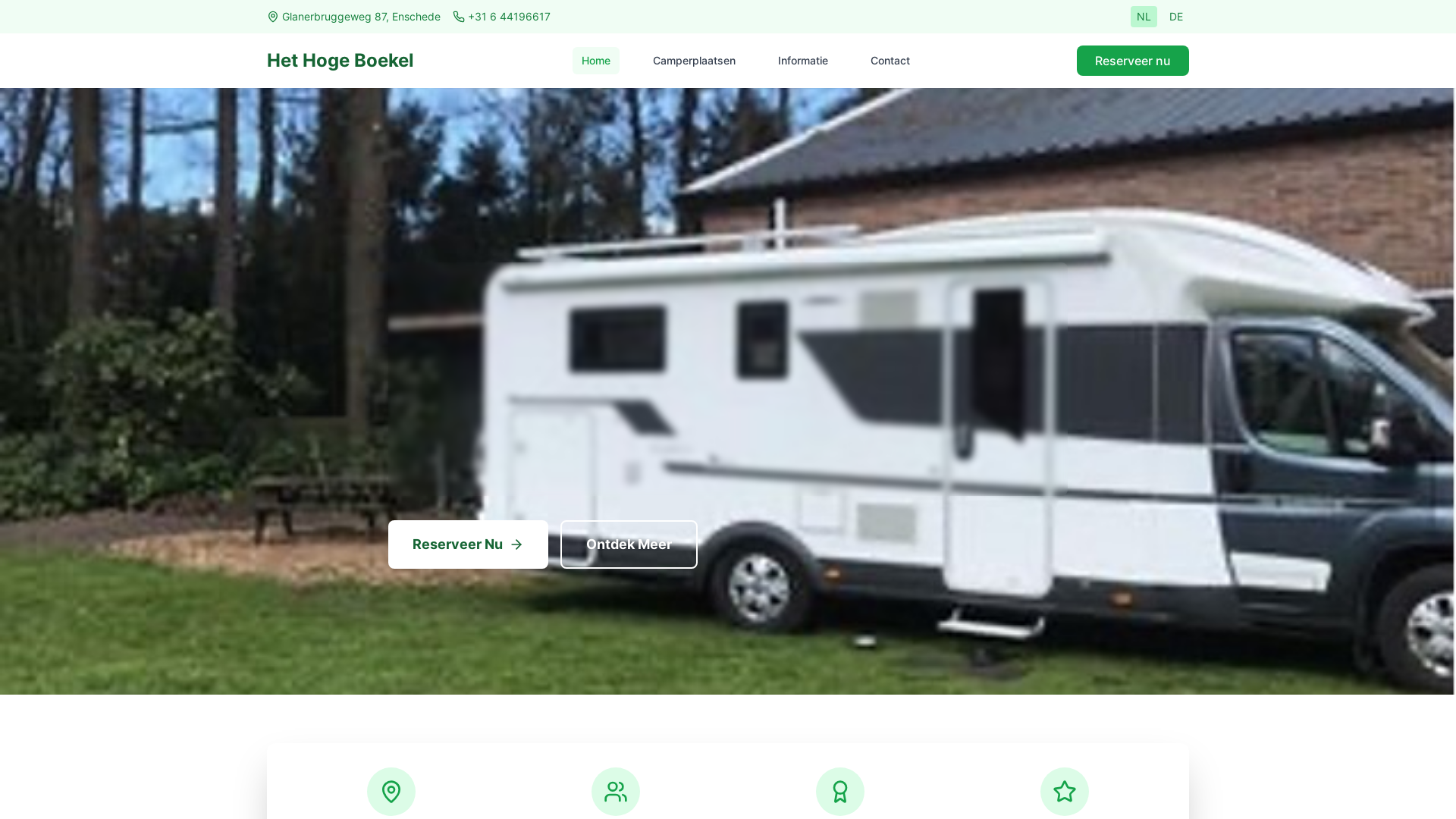 Het Hoge Boekel - Camperplaats Enschede