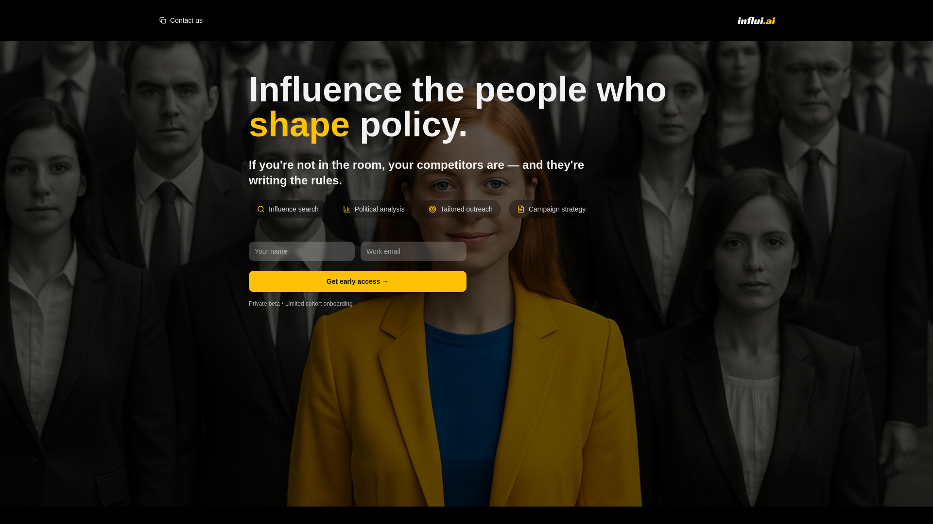 influi.ai - Find the People Who Shape Policy | AI-Powered Influence Mapping
