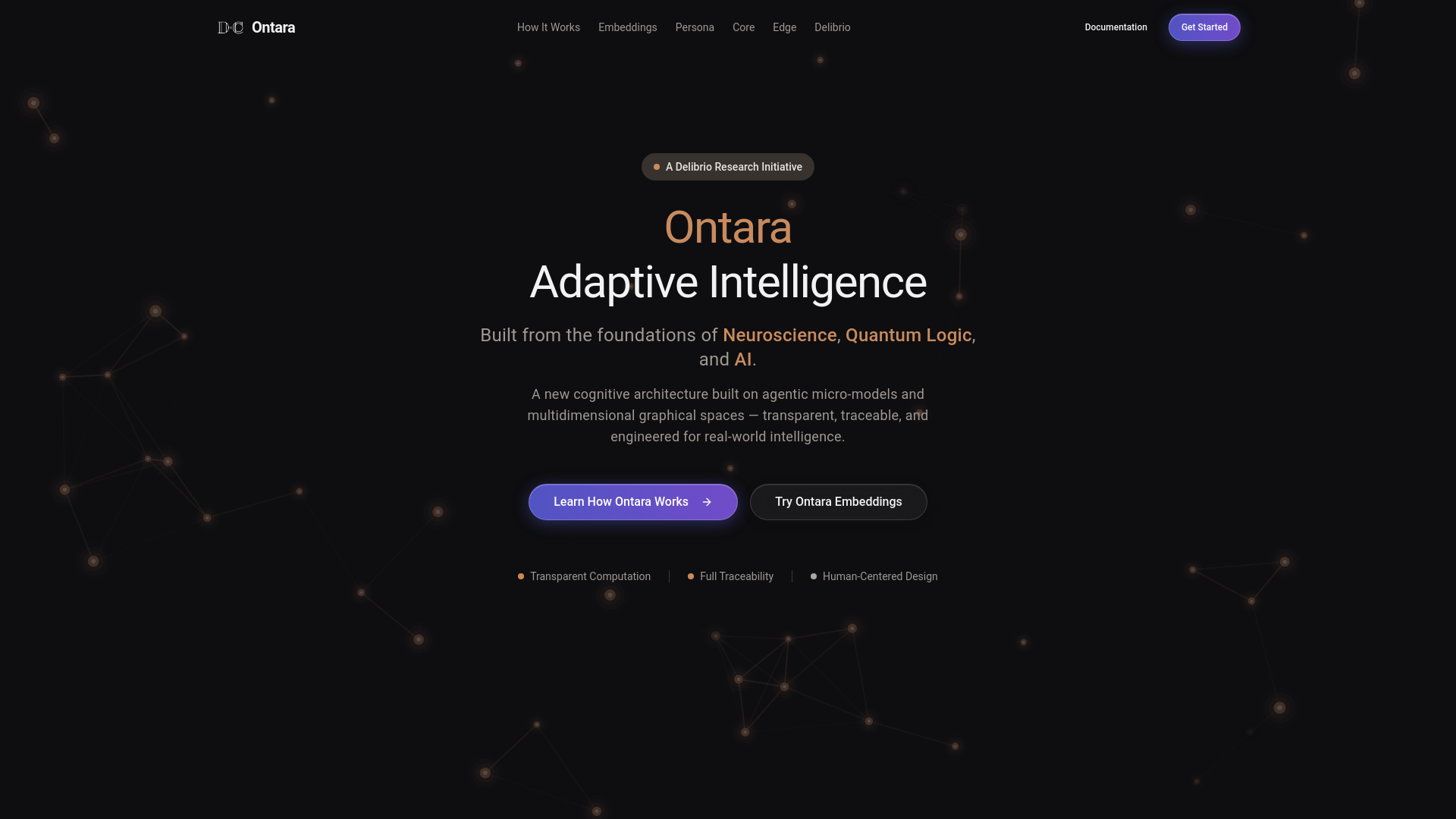 Ontara — Adaptive Intelligence | Delibrio