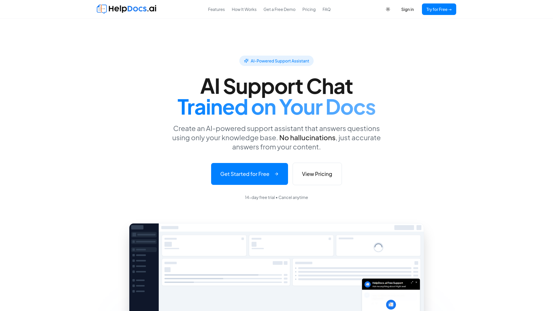 HelpDocs AI - AI Support Chat Trained on Your Docs
