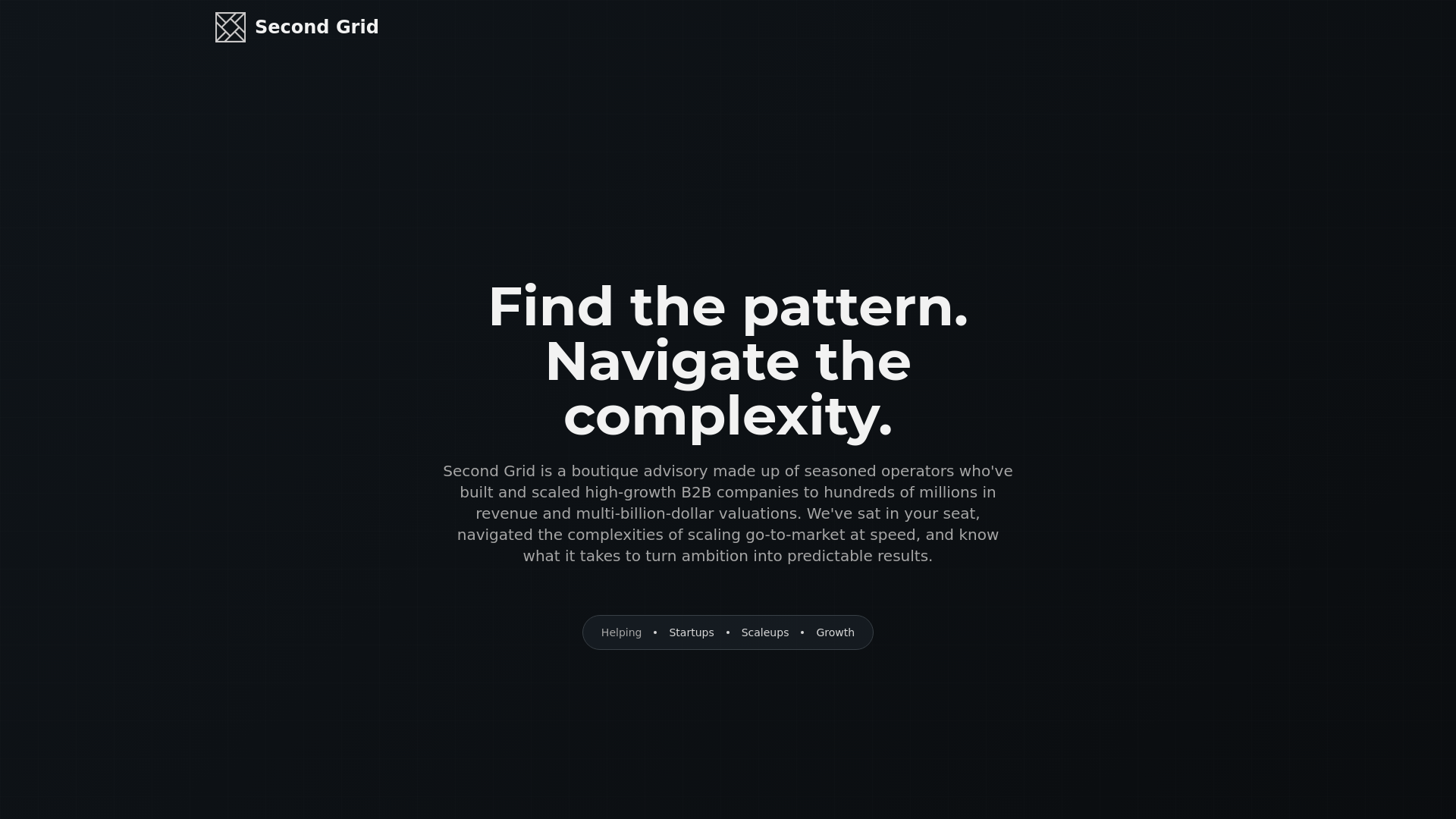 Second Grid – Go-to-Market Advisory