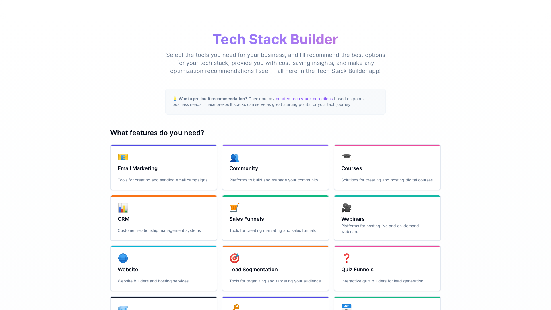 Tech Stack Builder