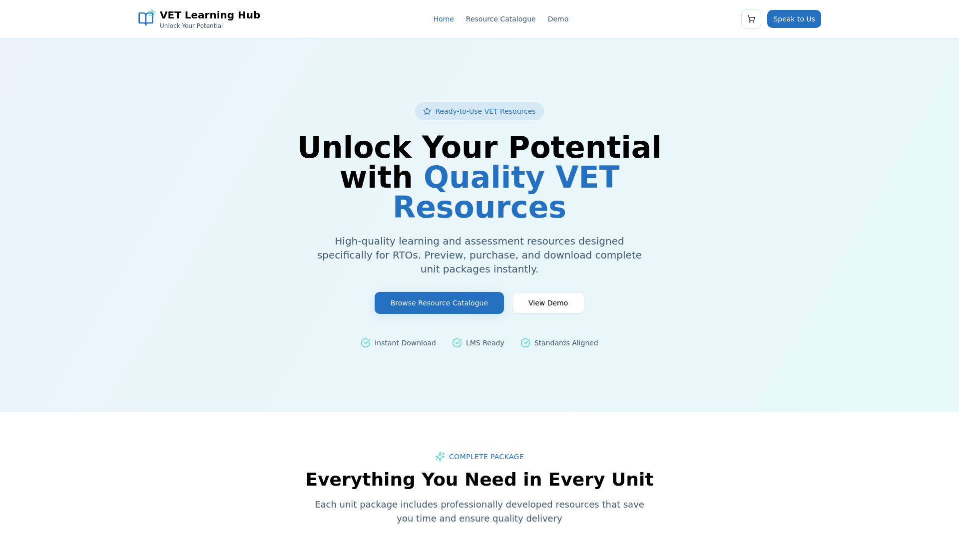VET Learning Hub - Quality VET Resources for RTOs