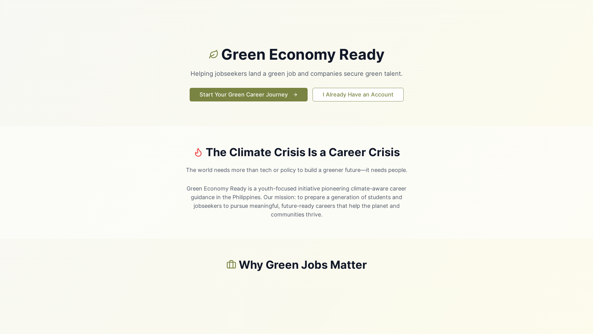 Green Economy Ready - Connecting Green Talent with Green Careers