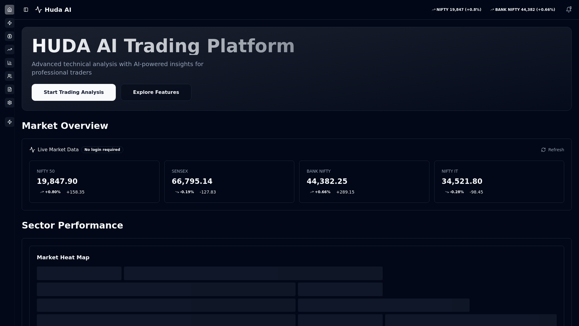 Huda AI - Advanced Trading Platform