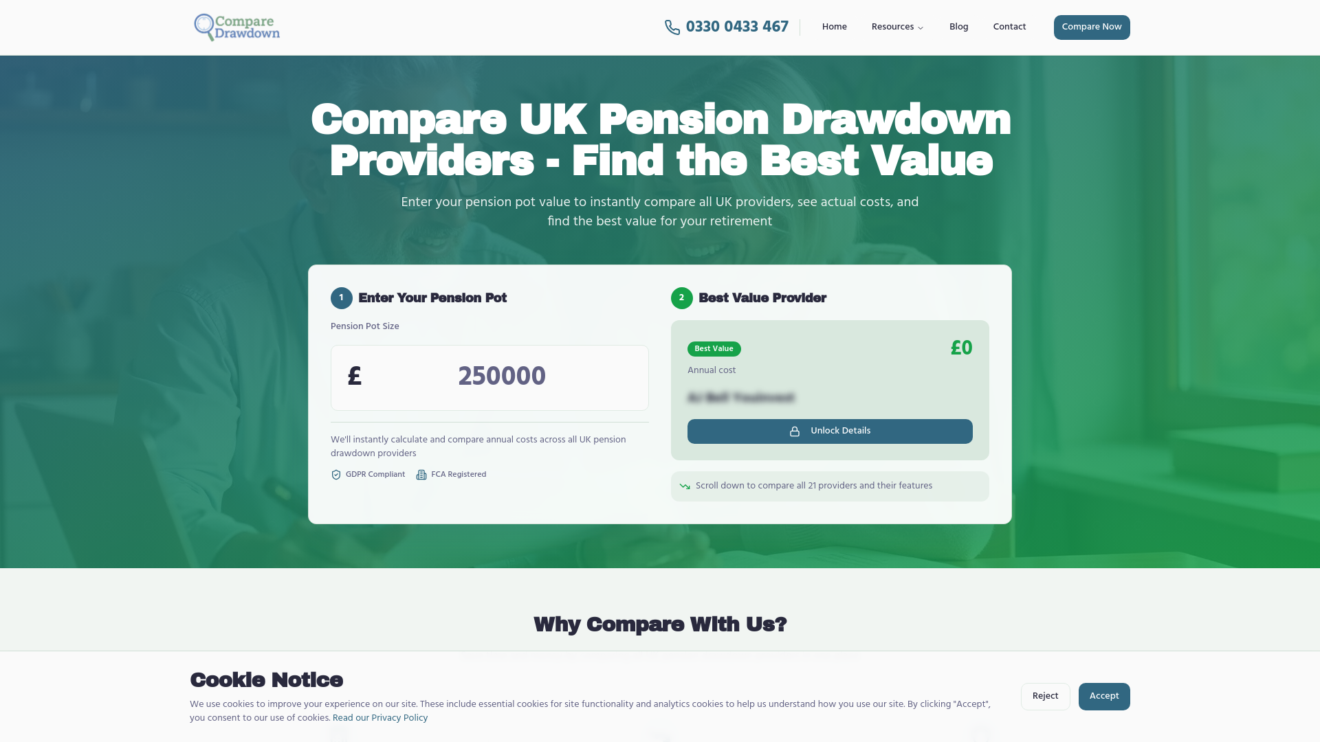 Compare Pension Drawdown Providers | Find Best UK Rates 2025