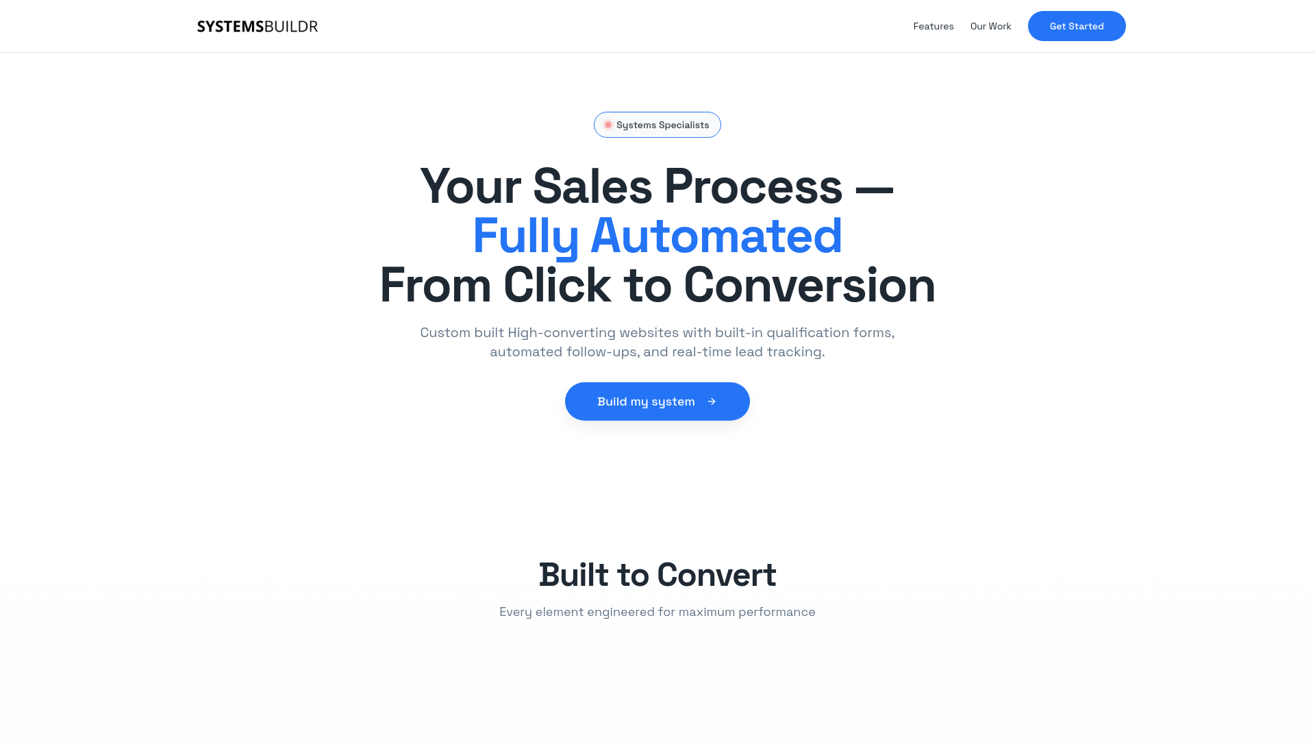 Systems Buildr - Fully Automated Sales & Booking Systems