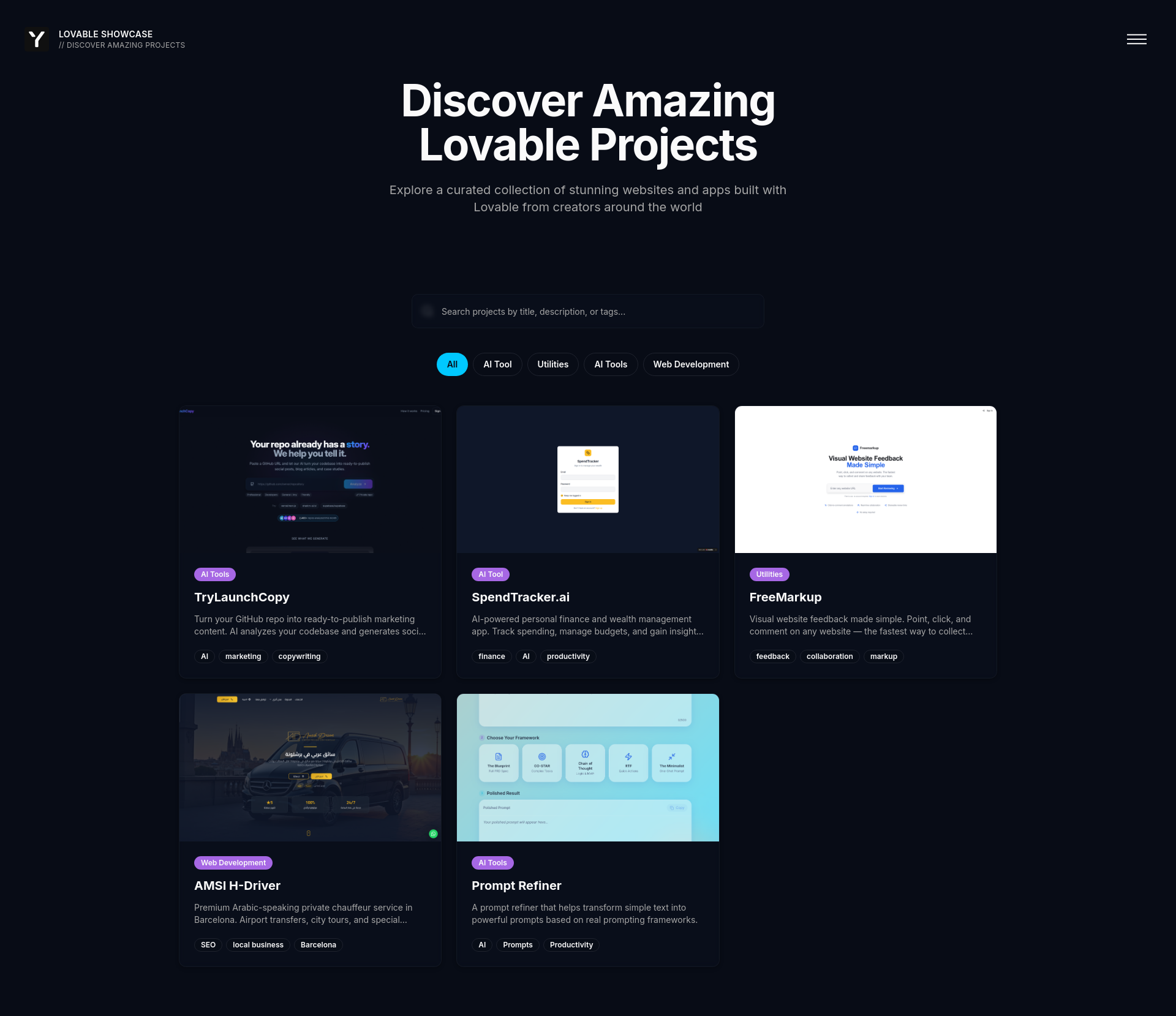 Lovable Showcase | Discover Amazing Projects