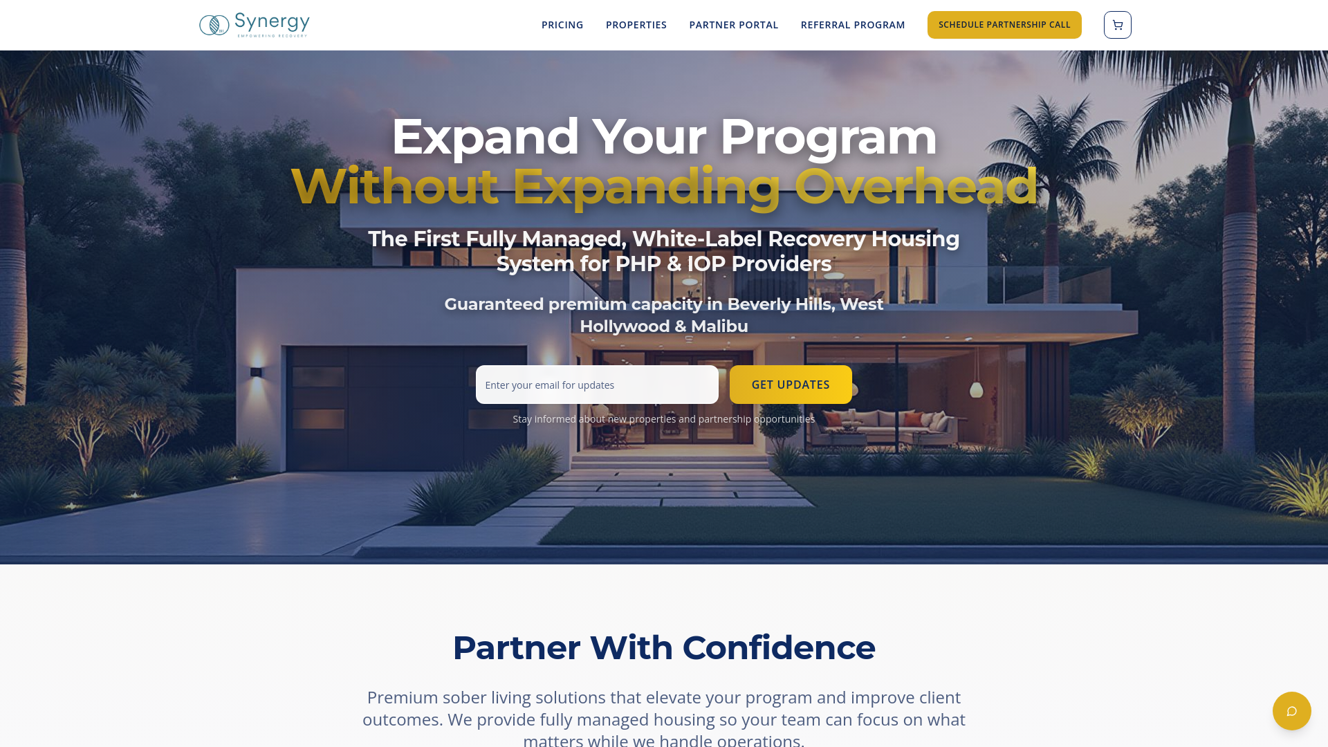 Synergy One - Partner Program | Luxury Recovery Housing