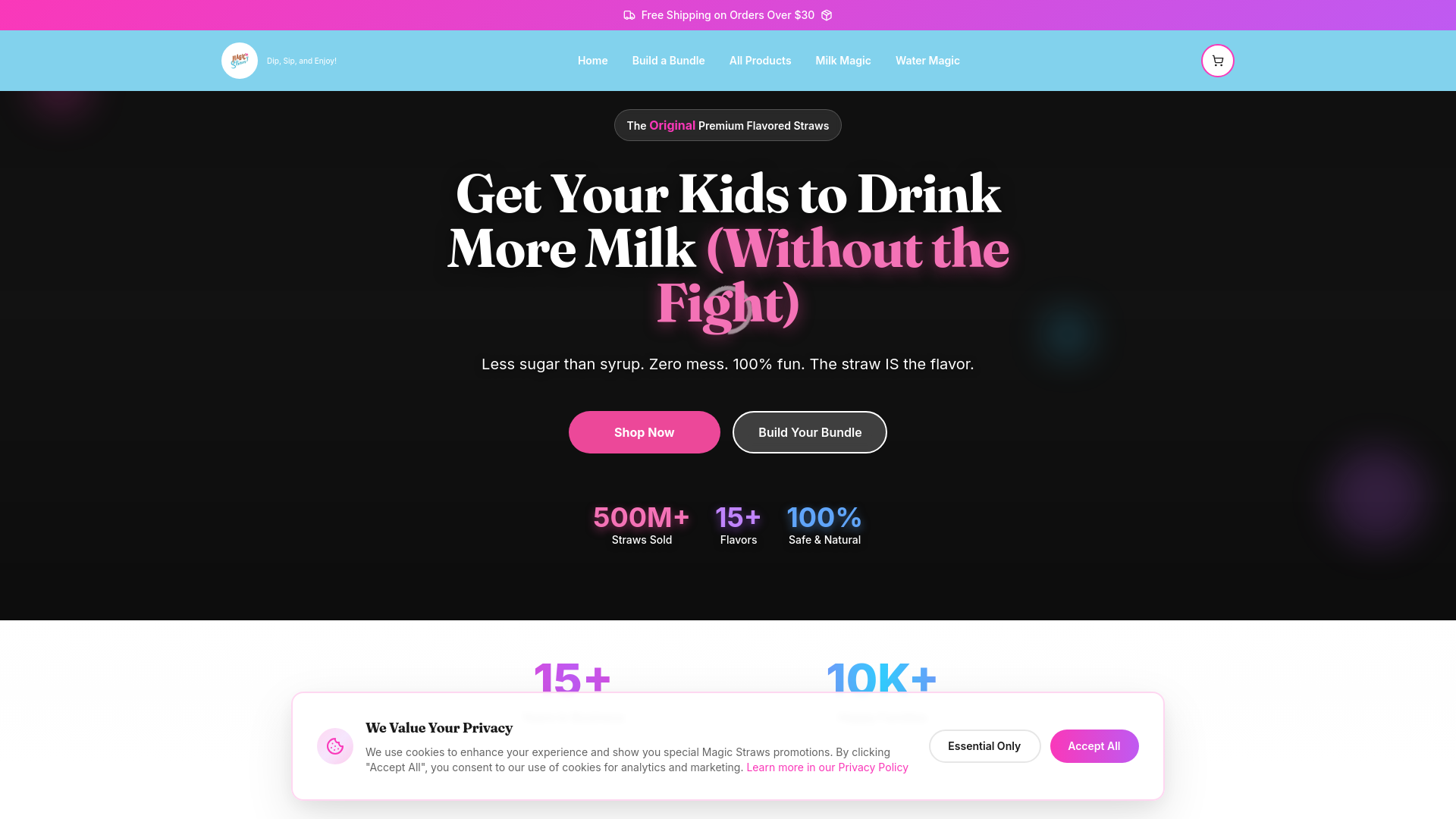 Magic Straws - Flavored Straws for Milk & Water | Transform Every Sip
