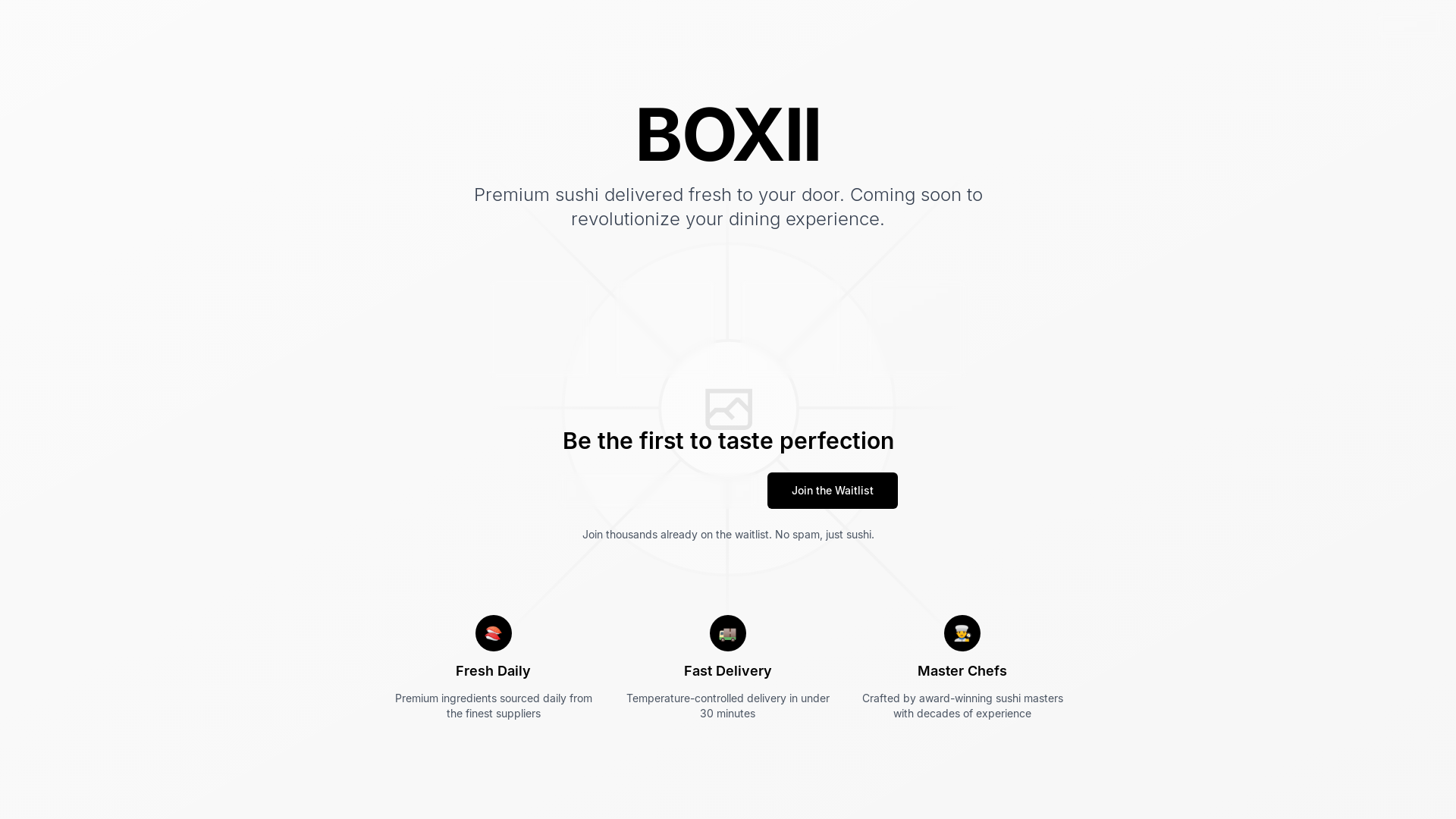 BOXii - Boxi Sushi Coming Soon
