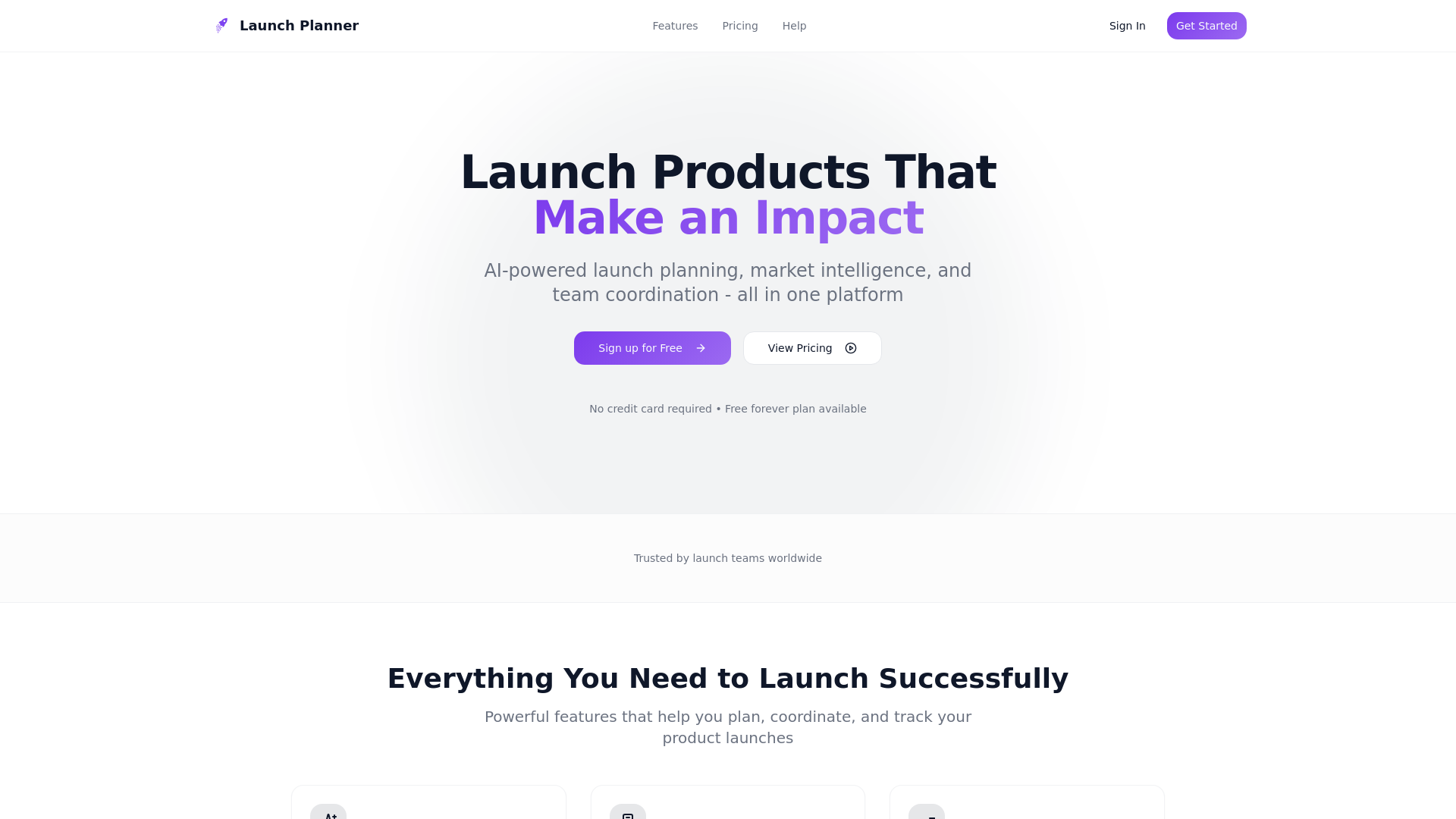 Product Launch Planner - AI-Powered Launch Management Platform