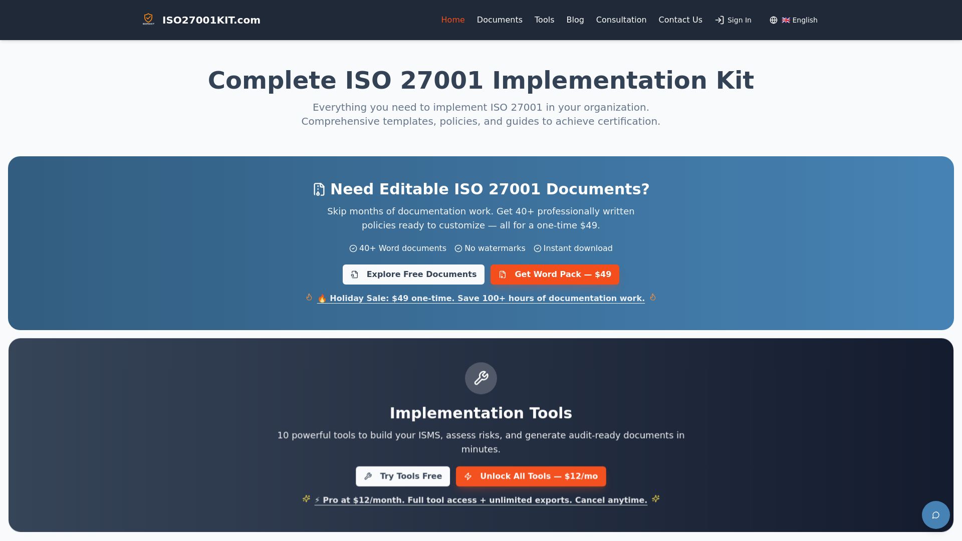ISO27001KIT - Complete ISO 27001 Implementation Kit