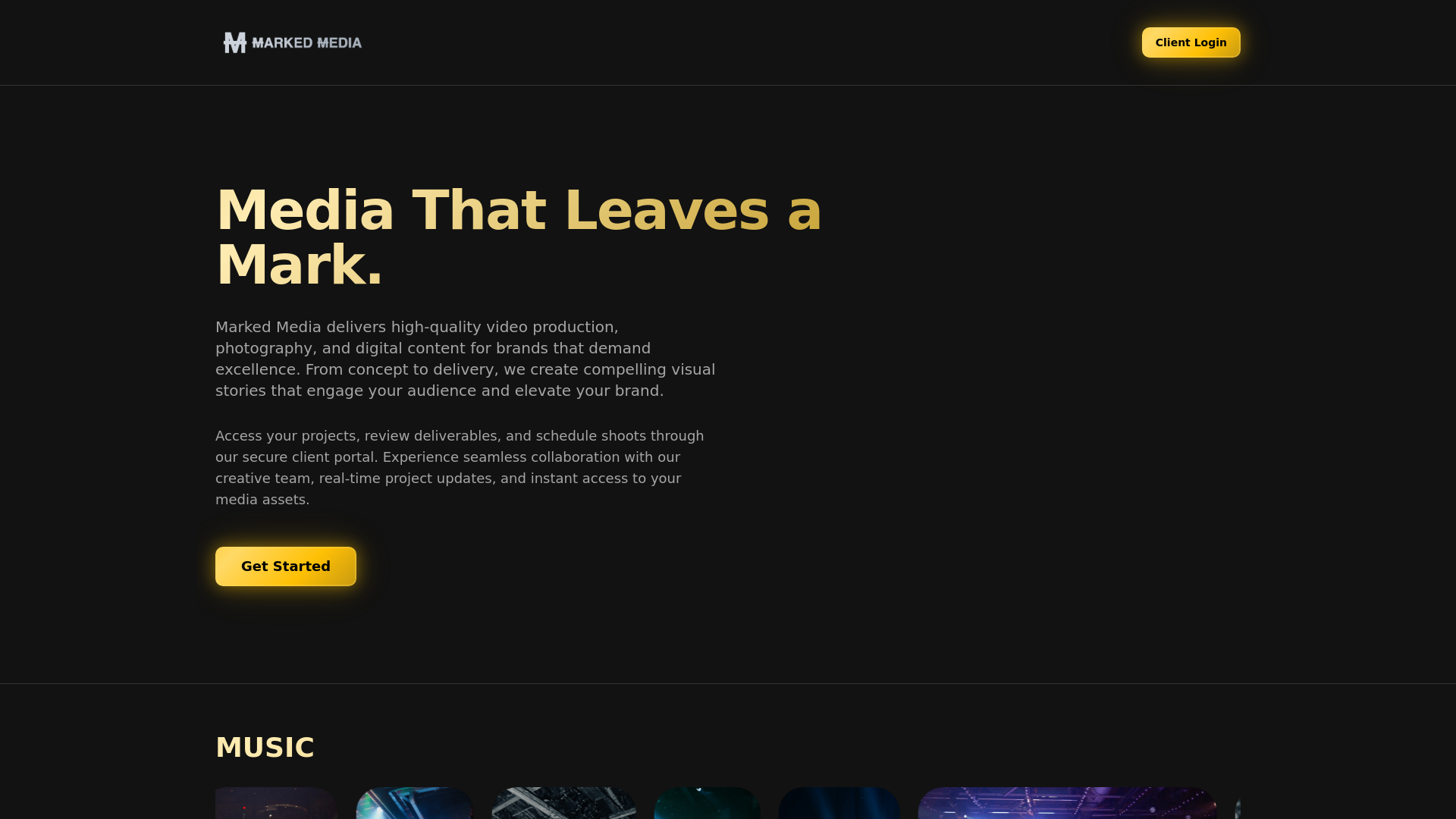 Marked Media - Client Portal