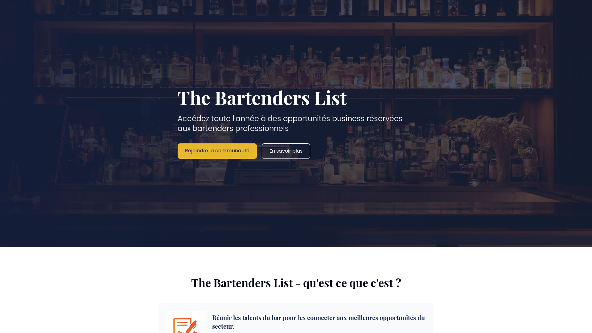 The Bartenders List
