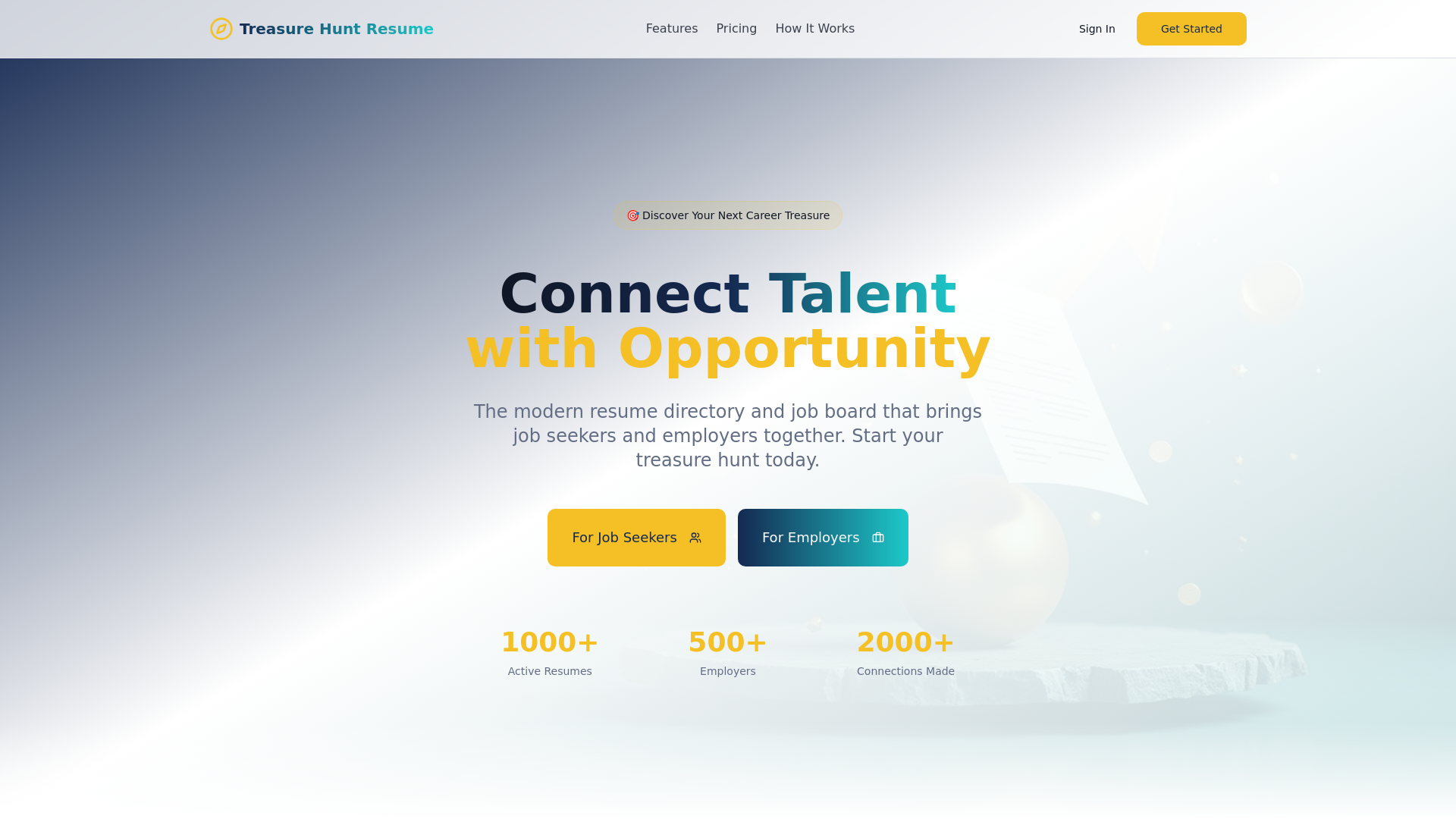 Treasure Hunt Resume - Connect Talent with Opportunity