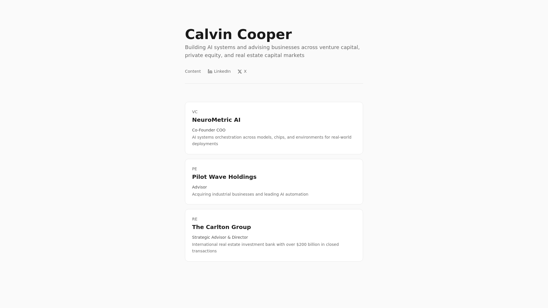 Calvin Cooper