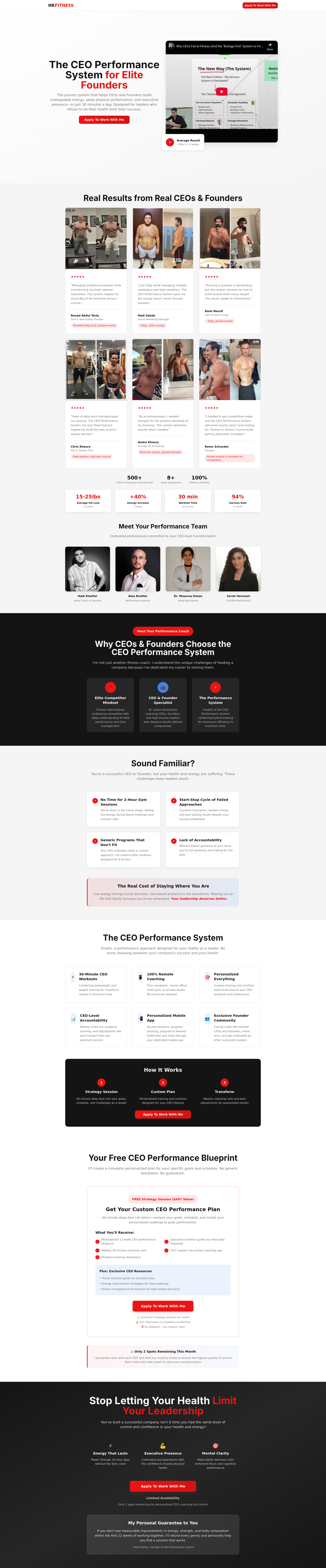 CEO Performance System - Peak Performance Coaching for CEOs & Founders