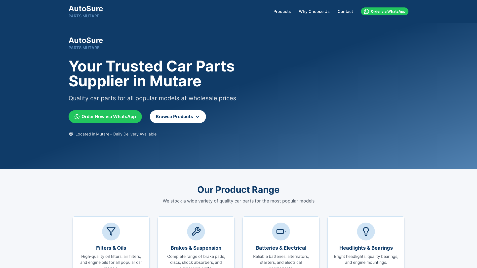 AutoSure Parts Mutare - Your Trusted Car Parts Supplier
