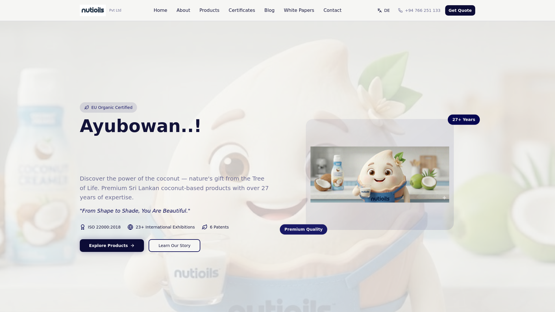 Nutioils - Premium Sri Lankan Coconut Products | Virgin Coconut Oil