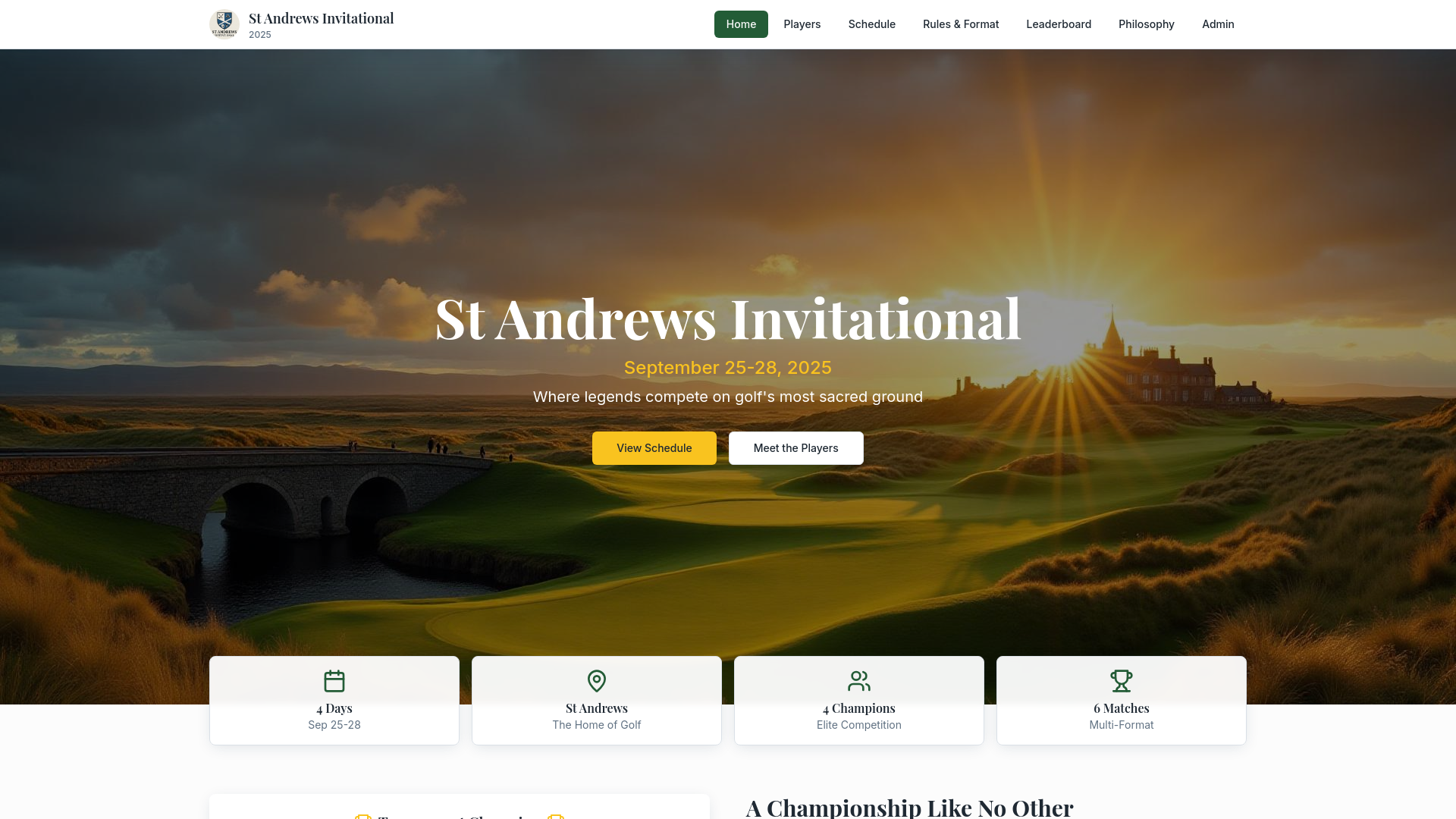 St Andrews Invitational 2025 | Marcus Allbäck Champion
