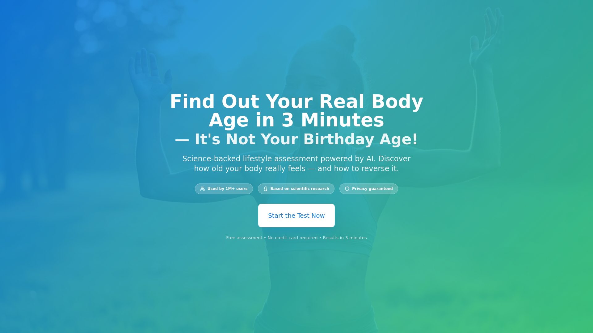 Real Body Age Test - Discover Your True Biological Age