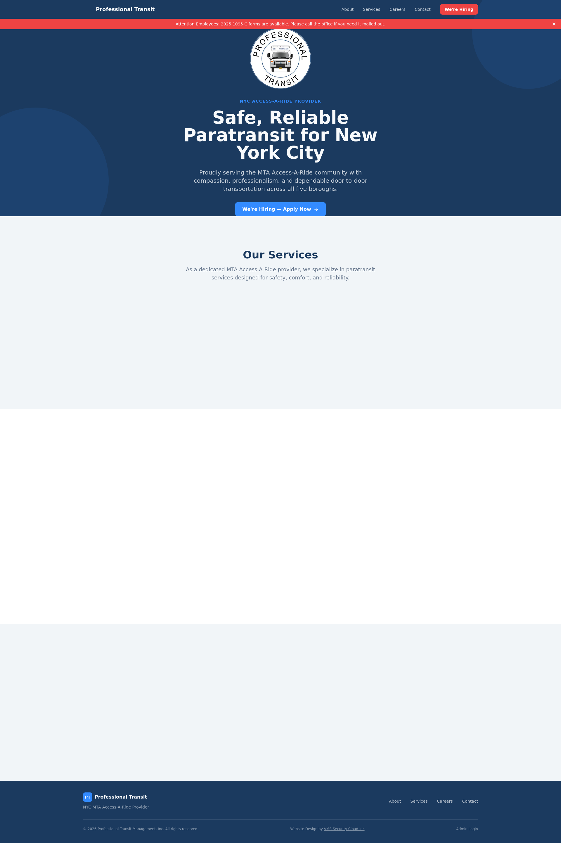 Professional Transit | NYC Access-A-Ride Provider