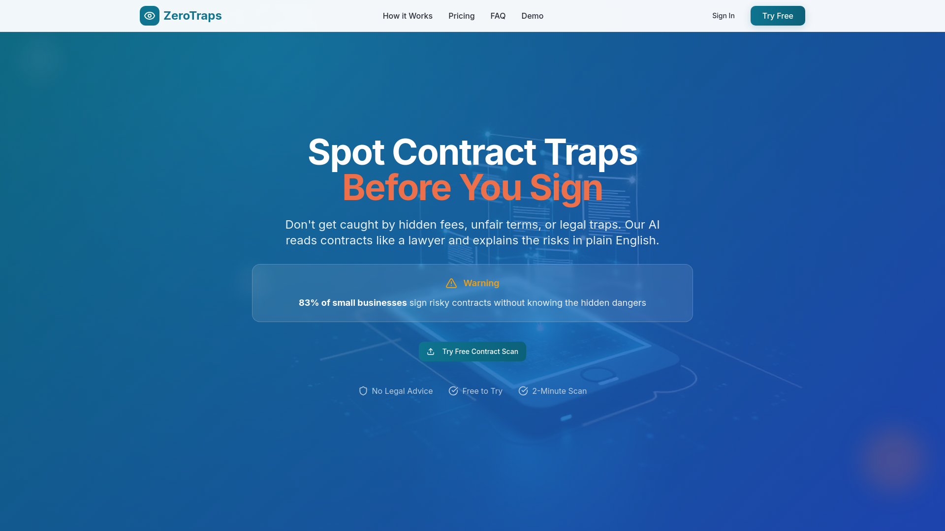 ZeroTraps - Spot Contract Traps Before You Sign