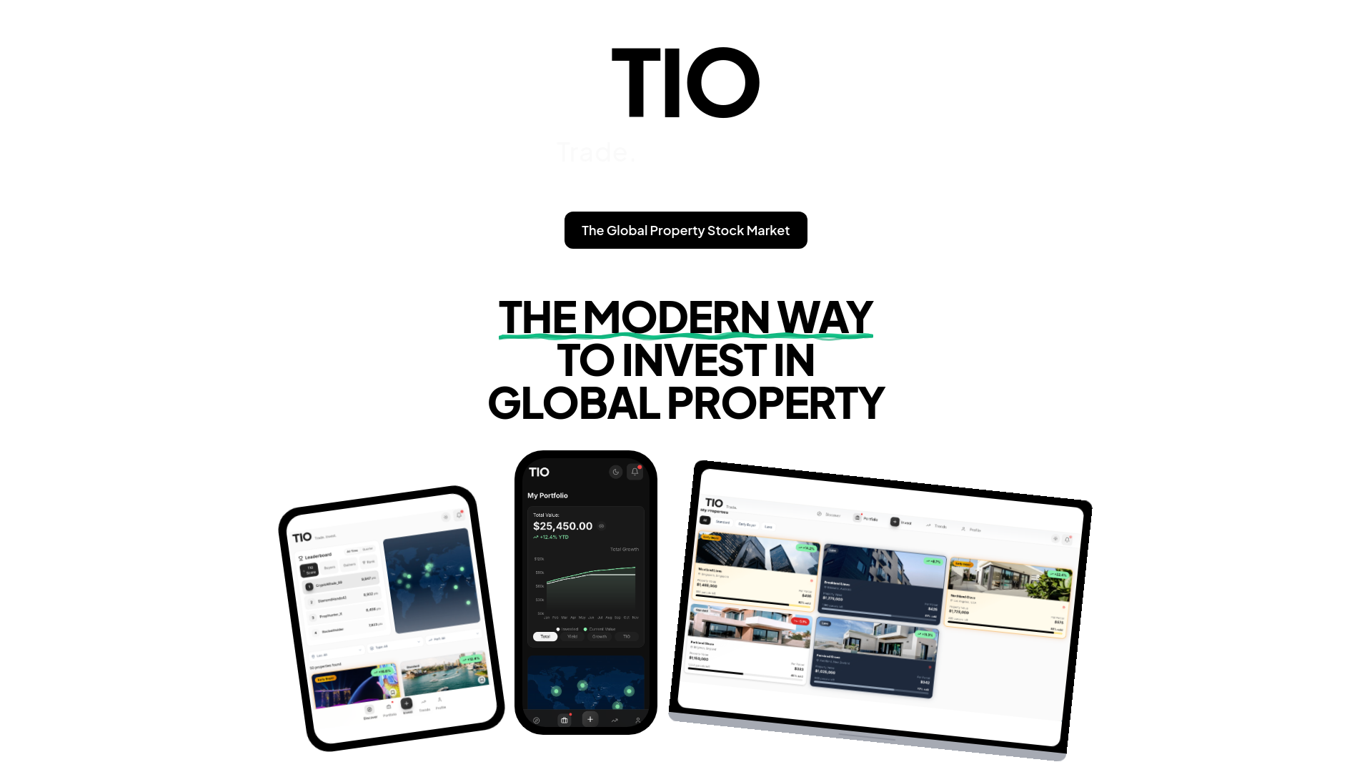 TIO - Trade. Invest. Own | The Global Property Stock Market