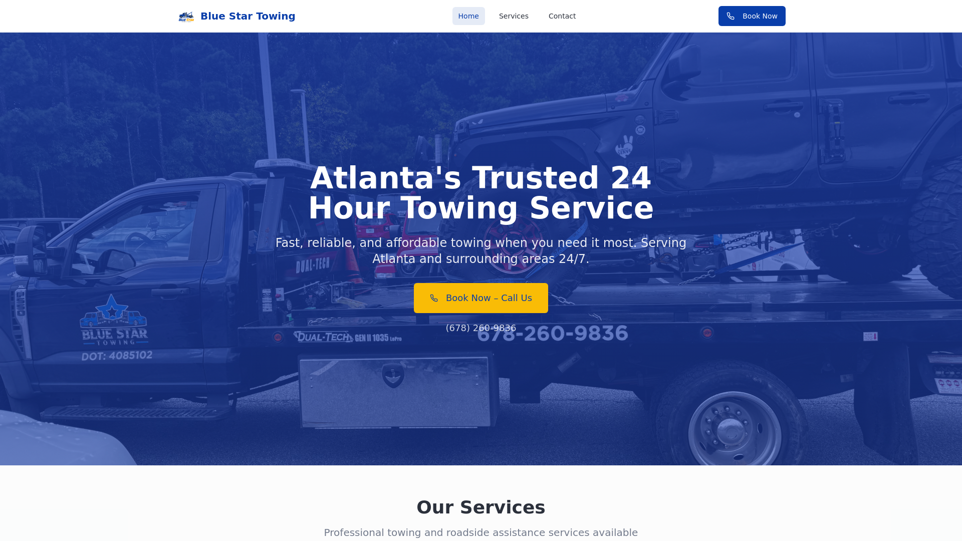 Blue Star 24 Hour Towing LLC - Atlanta's Trusted Towing Service