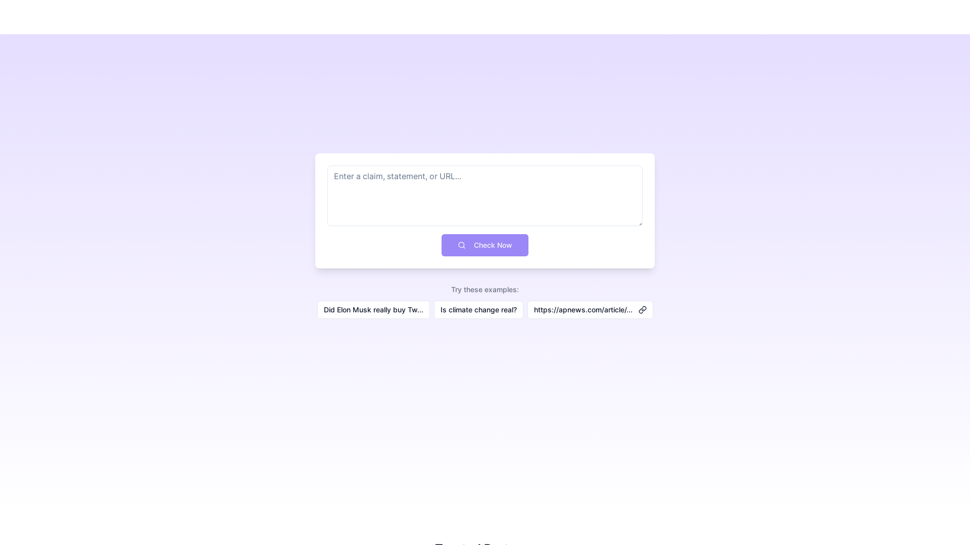 Truth-Checker - Fact-check any claim or link in seconds