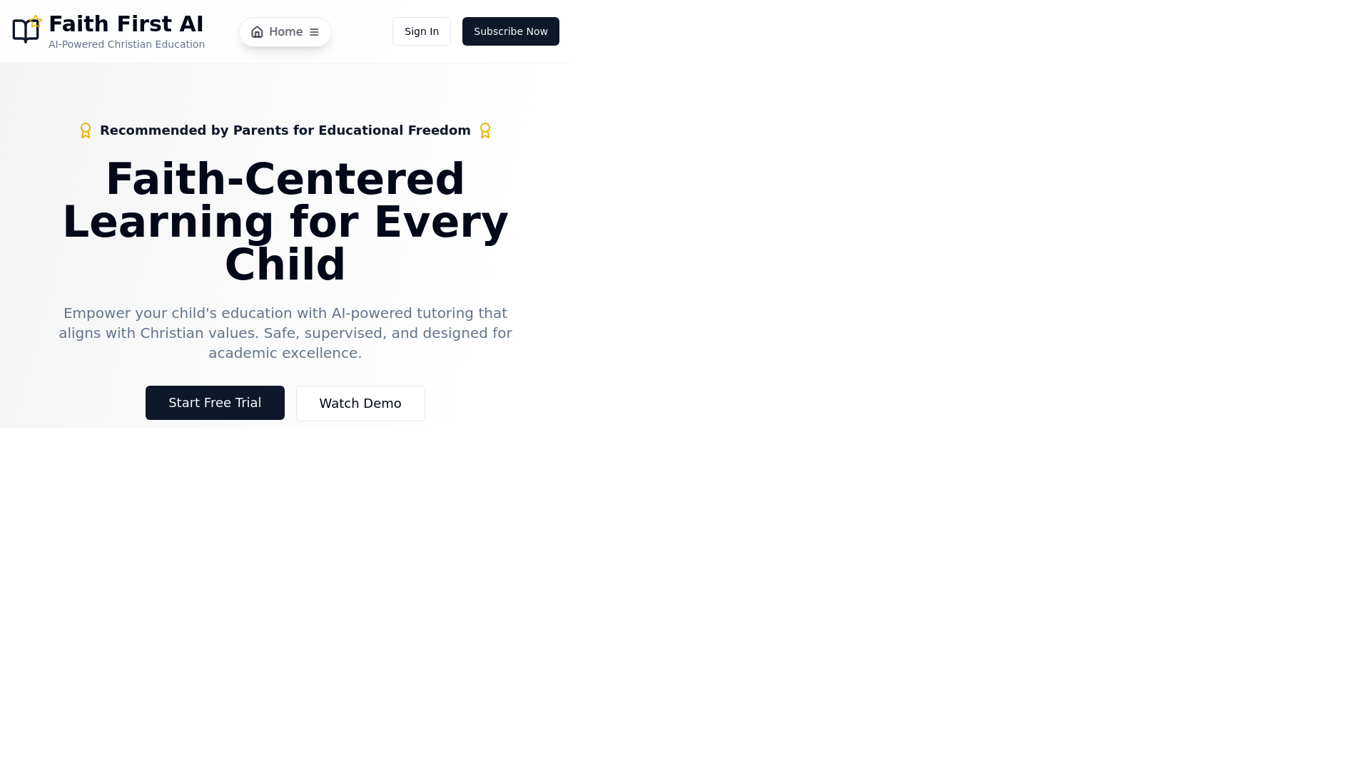 Faith First AI - AI-Powered Christian Education