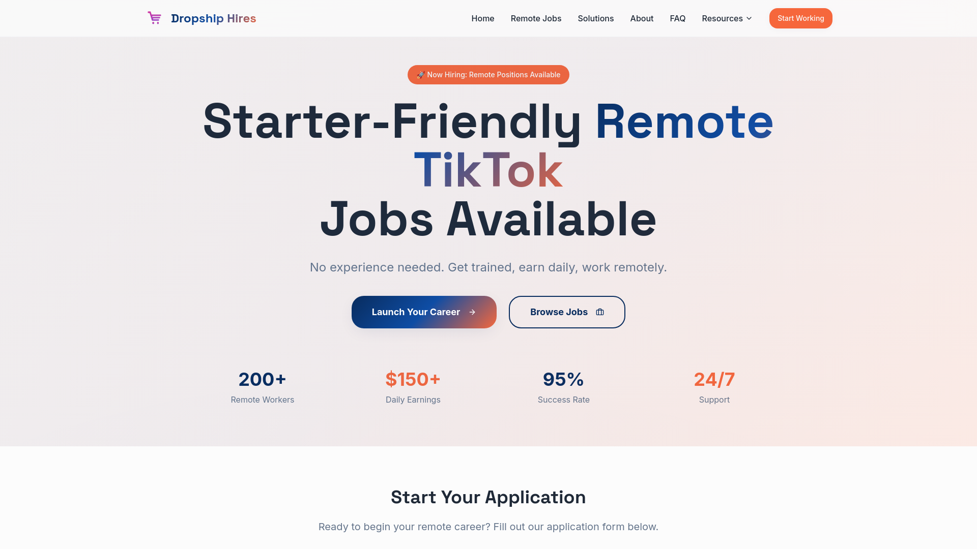 Dropship Hires - Remote Work From Home Jobs | Online Careers