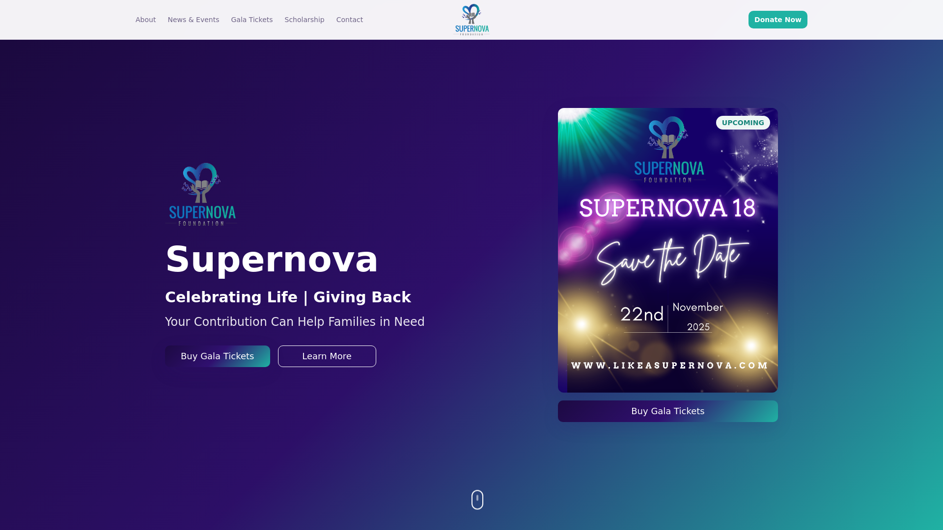 Supernova Foundation - Celebrating Life | Giving Back