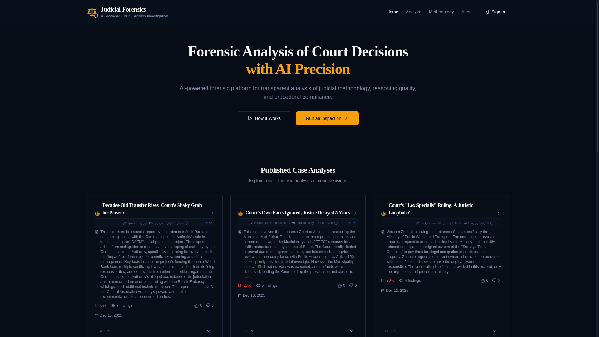 Judicial Analysis Platform