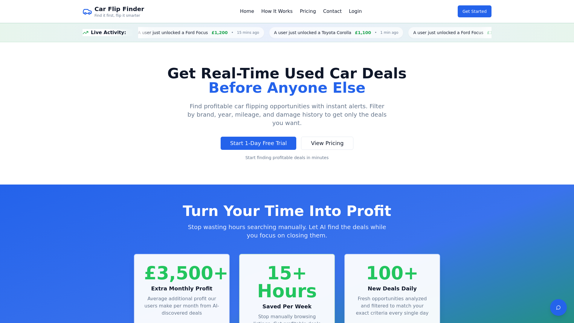 Find Profitable Used Car Deals First | Car Flip Finder