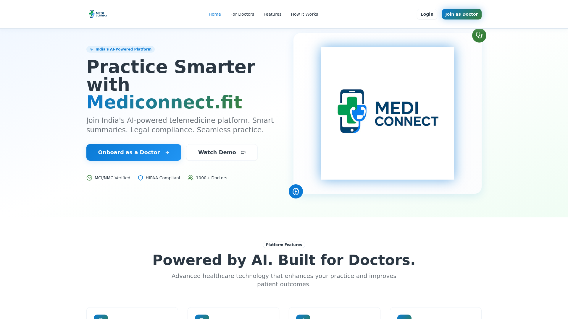 Mediconnect.fit - India's AI-Powered Telemedicine Platform