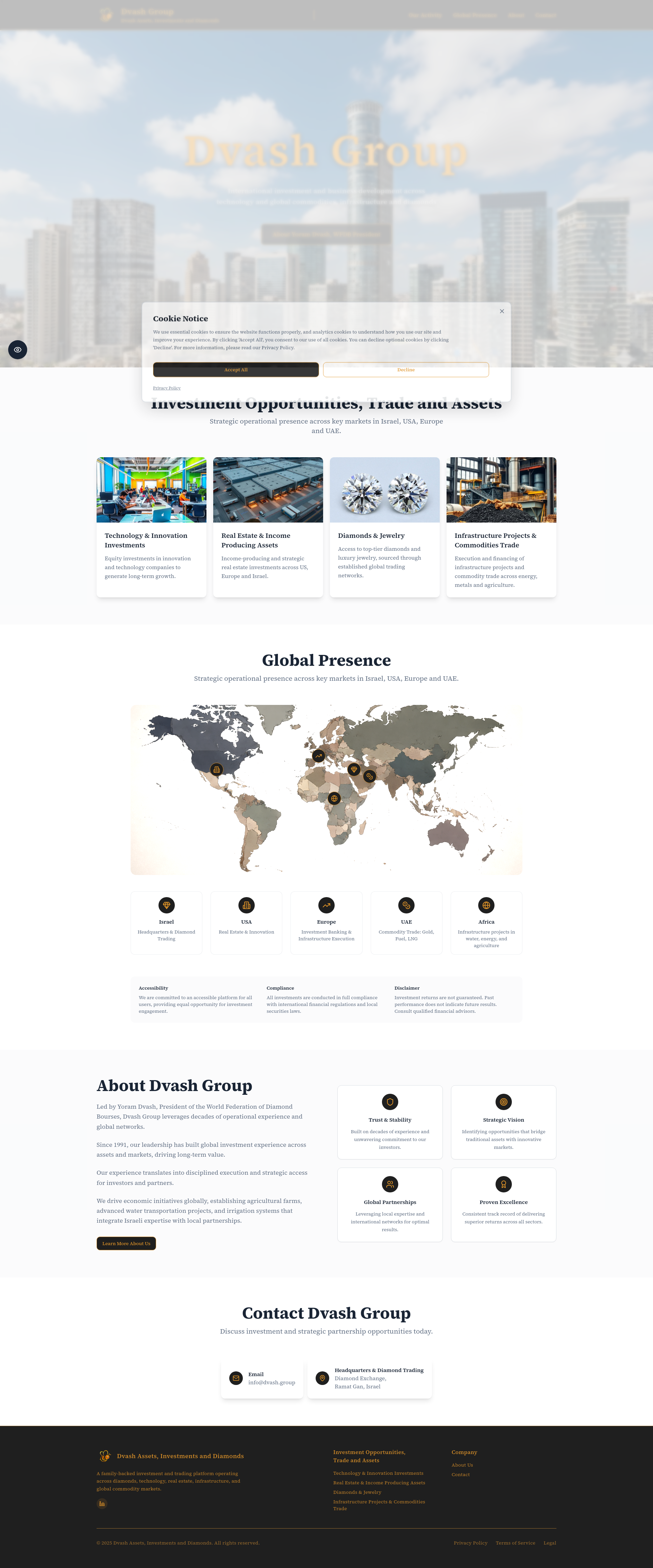 Dvash Group | Global Investments in Technology, Real Estate & Diamonds