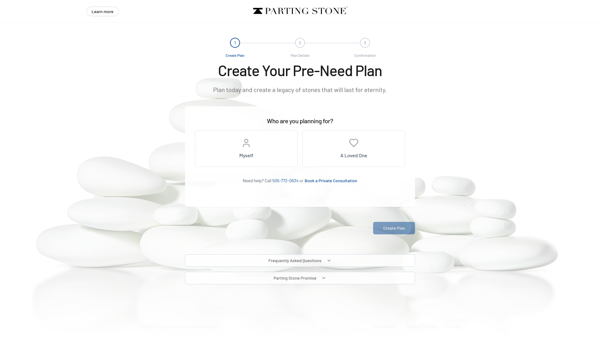 Parting Stone - Create Your Pre-Need Plan