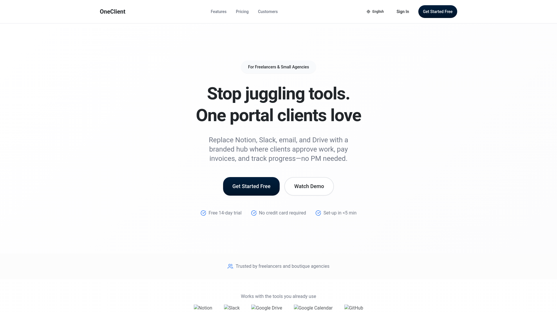 OneClient - Professional Client Portals for Freelancers & Agencies