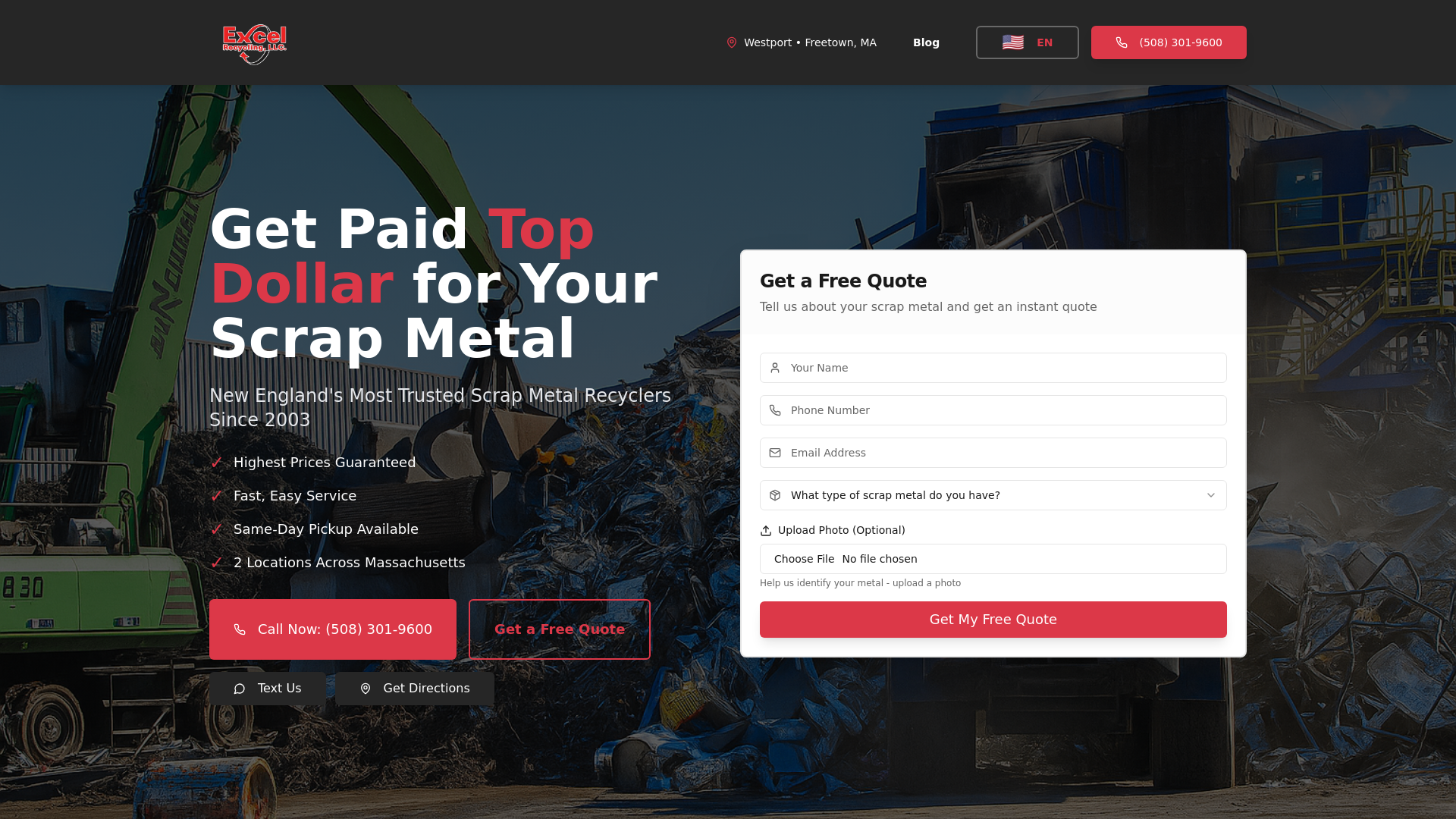 Excel Recycling - Top Dollar for Scrap Metal | New England Scrappers
