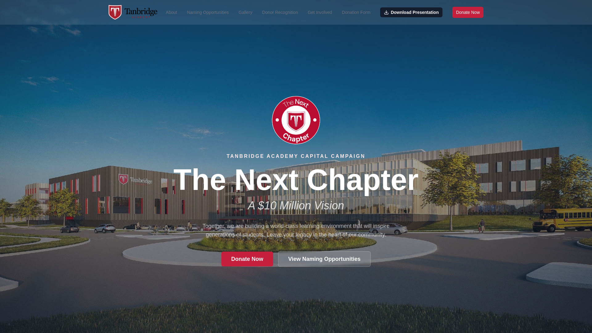 The Next Chapter | Tanbridge Academy Capital Campaign