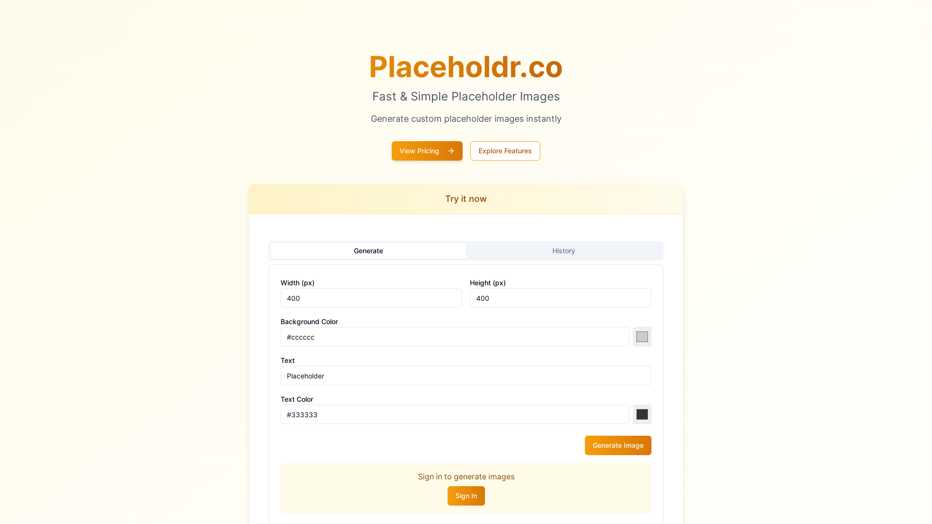Placeholdr.co - Fast & Simple Placeholder Images