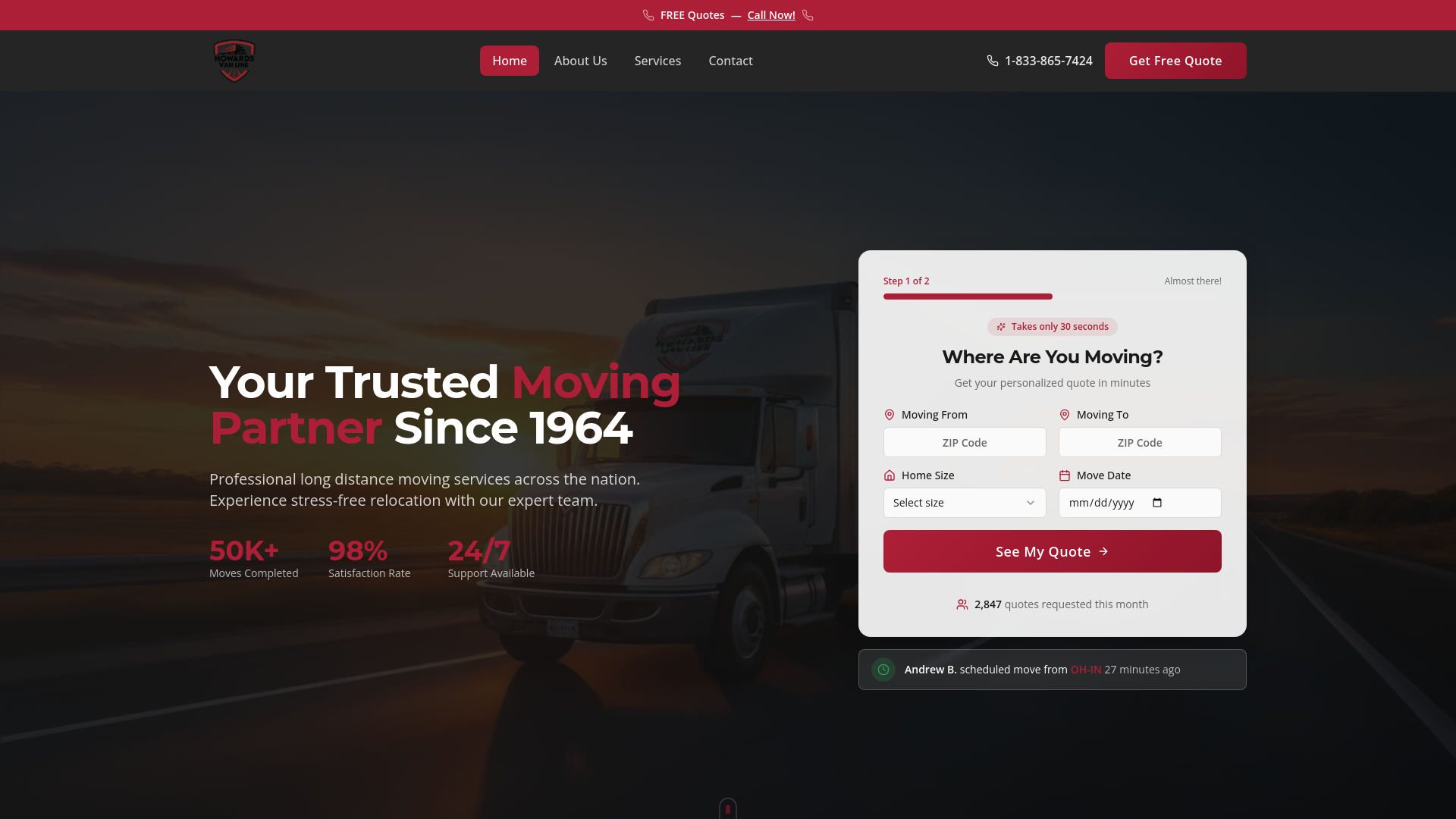 Howard's Van Lines | Professional Moving Services Since 1964