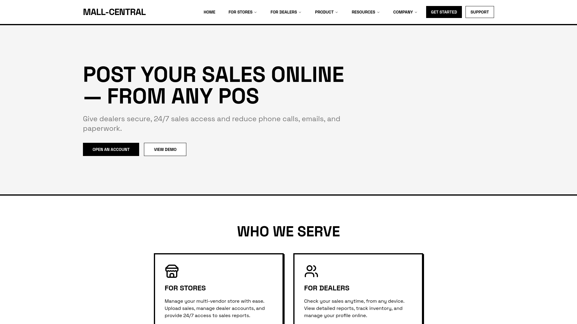 Mall-Central - POS and Sales Management for Multi-Vendor Stores